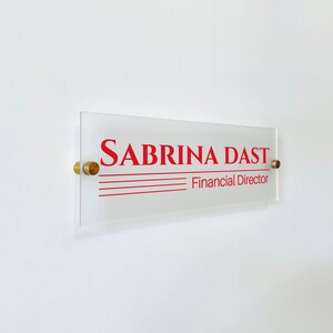 Wall Sign Name Plate Door Name Plate Office Gifts Executive Sign Wall ...