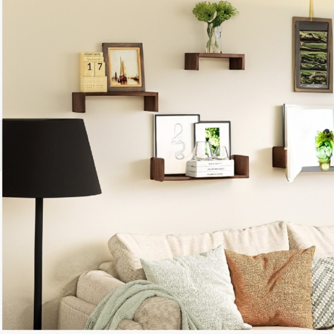 Long Floating Shelf Set of 3 Wall Shelves, Wooden Shelves, Nursery ...