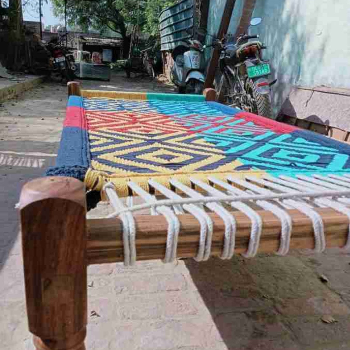 Traditional Multi Color Daybed Charpai handcrafted Charpoy Cot ...
