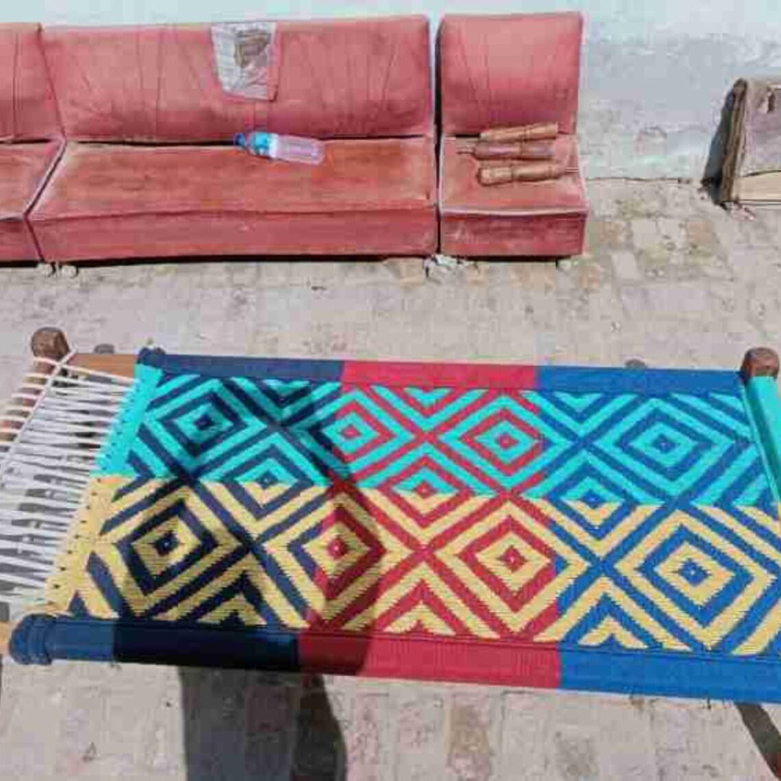 Traditional Multi Color Daybed Charpai handcrafted Charpoy Cot ...