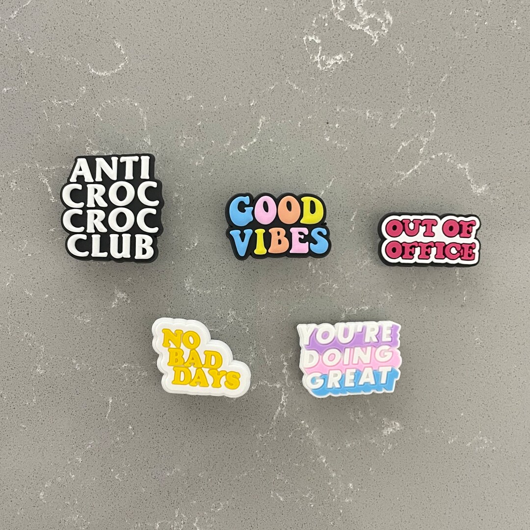 Cute Words - Wordy Charms - No Bad Days Charms - Word Jibbitz for Crocs ...