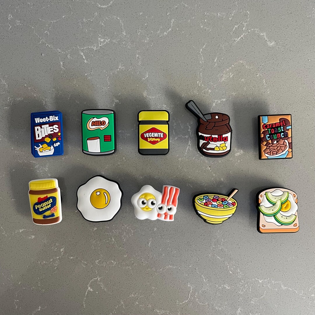 Food Jibbitz for Crocs - Breakfast Food Jibbitz for Crocs - Croc Charms ...