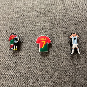 Messi and Ronaldo Jibbitz for Crocs - Soccer Charms - Football Theme ...