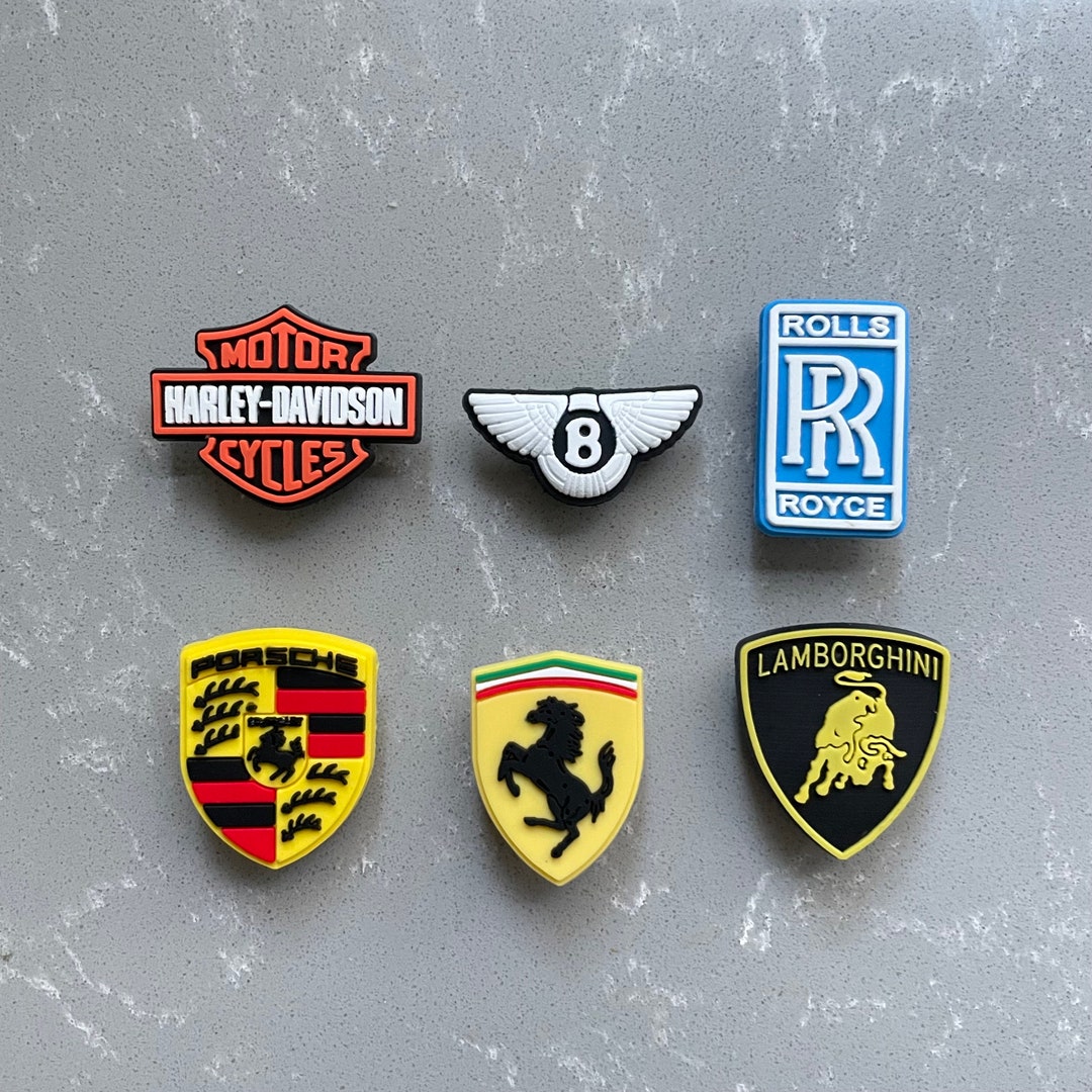 Car Logo Croc Charms - Lamborghini - Ferrari - Bentley - Rolls Royce ...