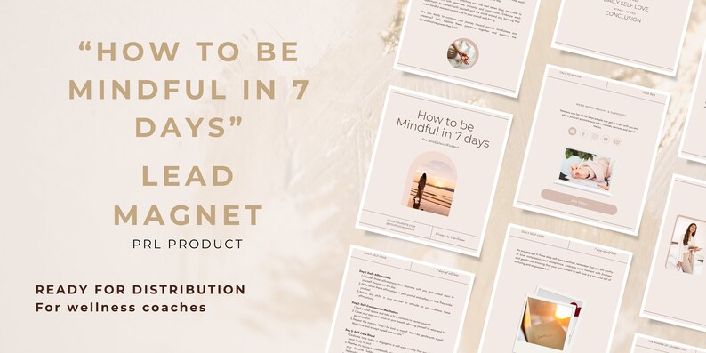 Lead Magnet Template Editable in Canva, PRL, Ebook Template, Wellness ...