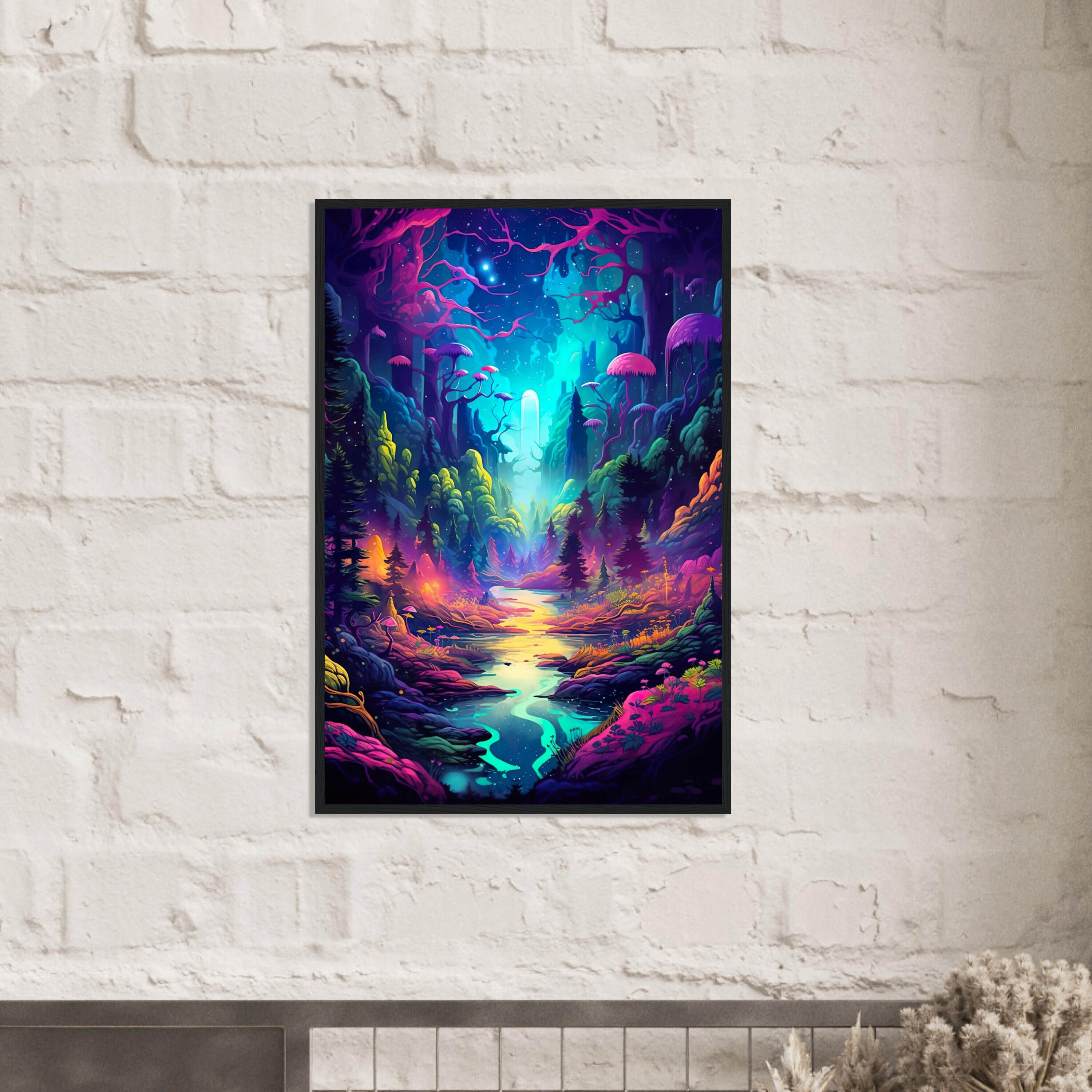 The River trippy Wall Art, Psychedelic Art, Retro Surreal Art, Vintage ...