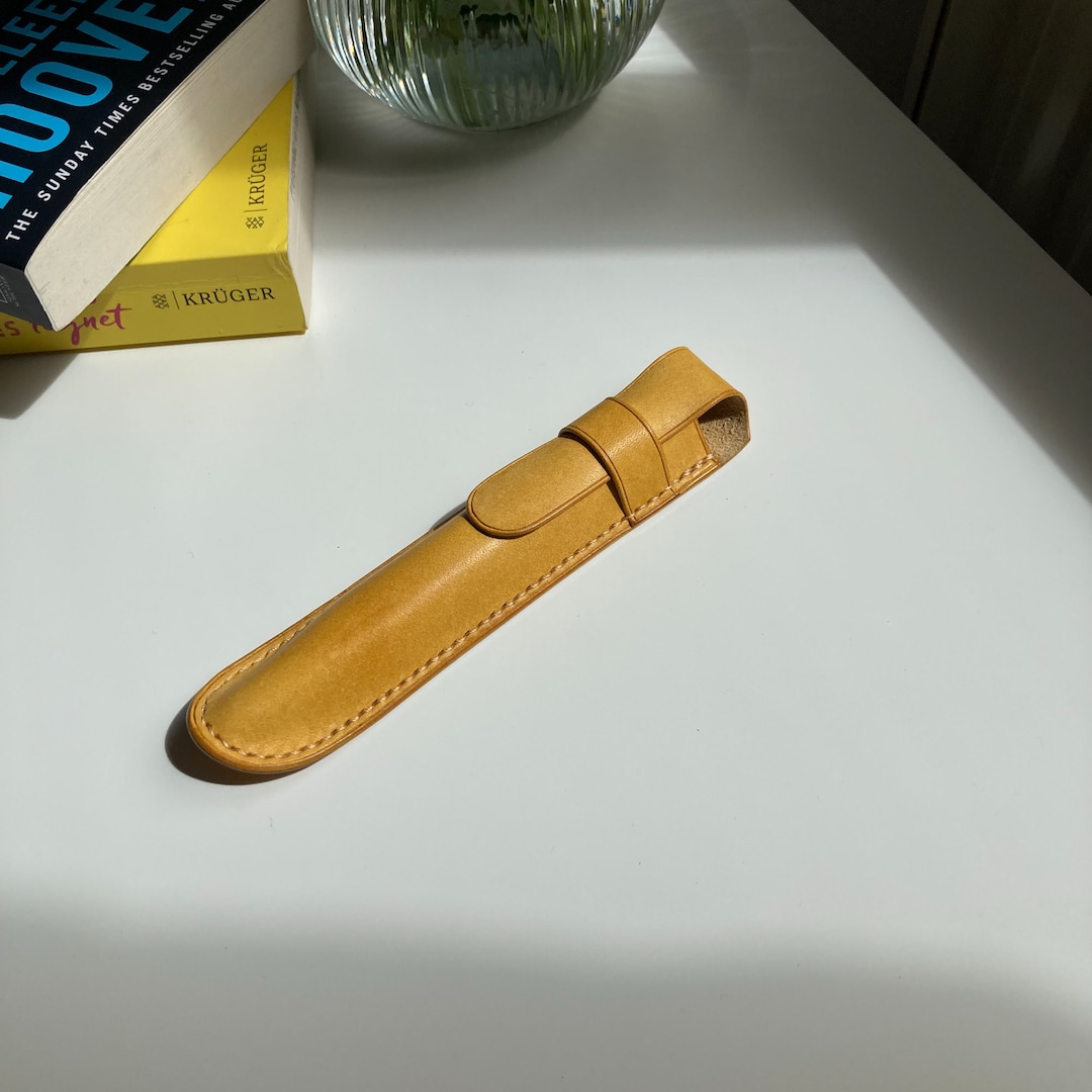 Leather Pen Case Single Pen Holder Pen Sleeve Leather Pen Pouch Gift ...