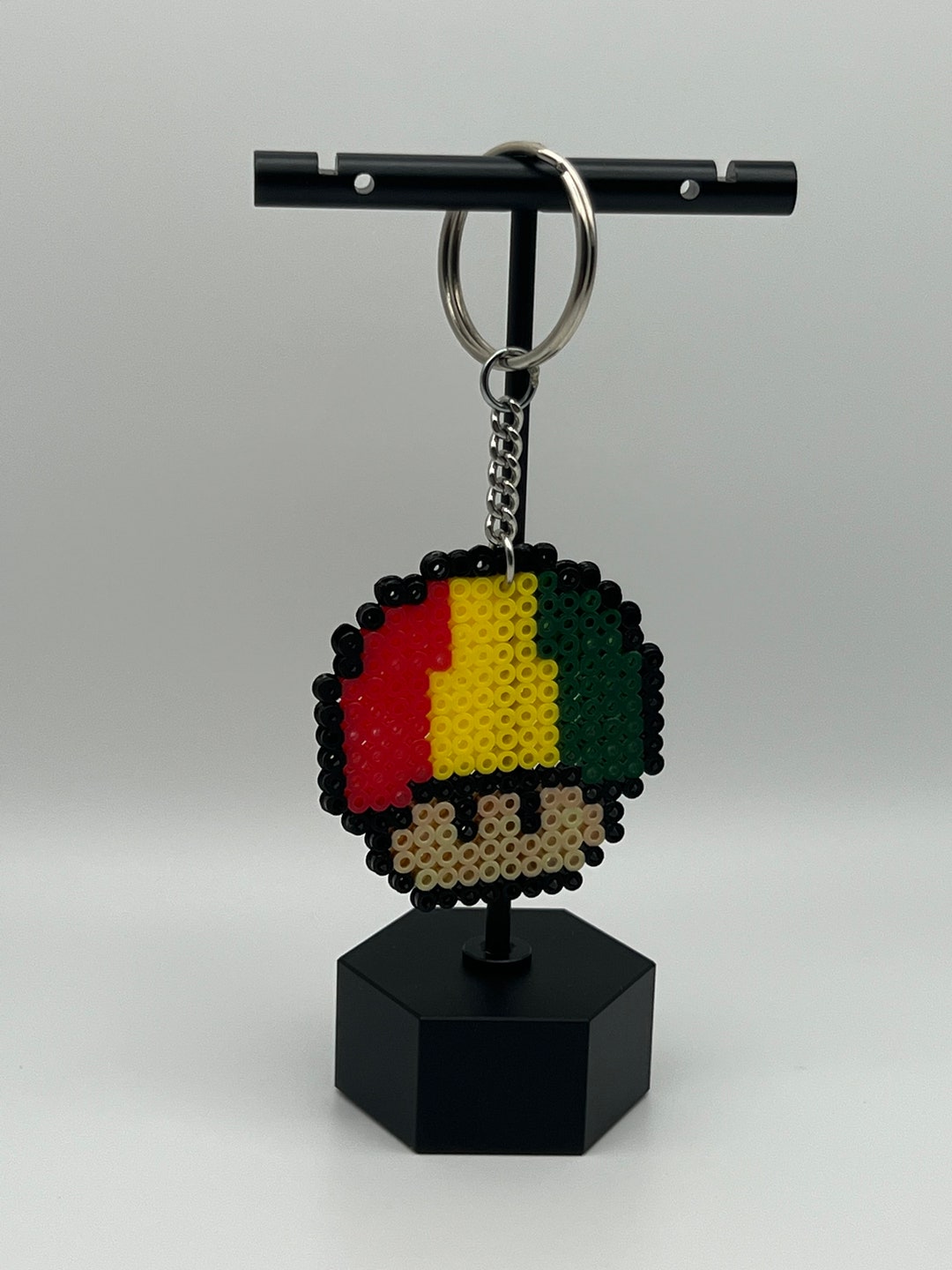 Mushroom Rasta Perler Keychain - Etsy