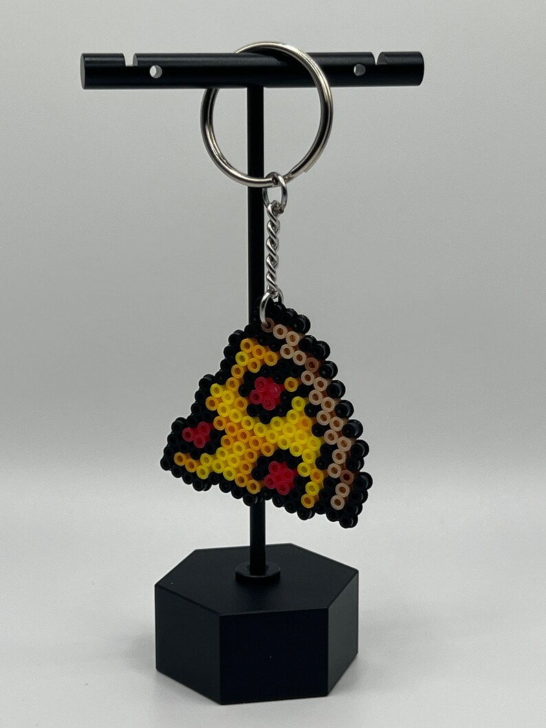 Pepperoni Pizza Perler Keychain - Etsy