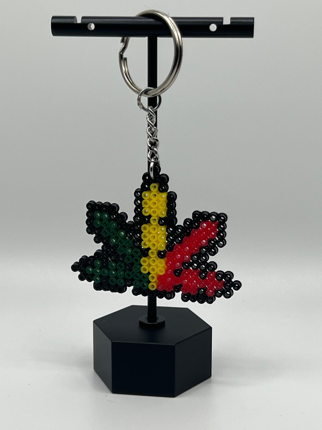 Rasta Perler Keychain - Etsy