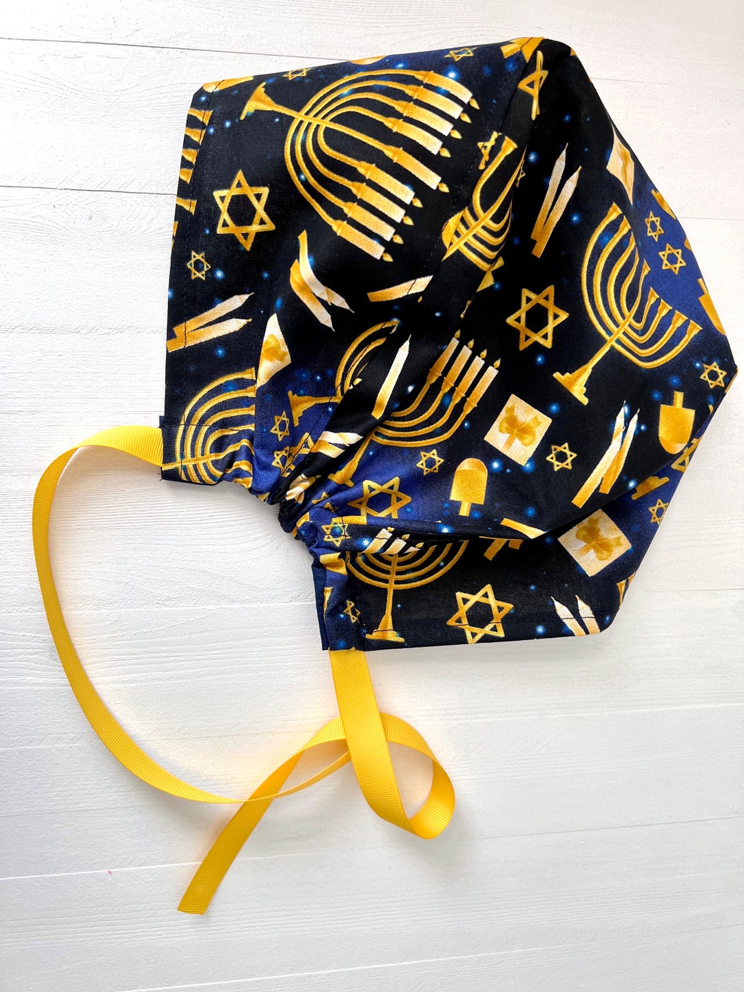 Hanukkah Lights Scrub Cap for Men/women, Chanukah Menorah Surgical Cap ...