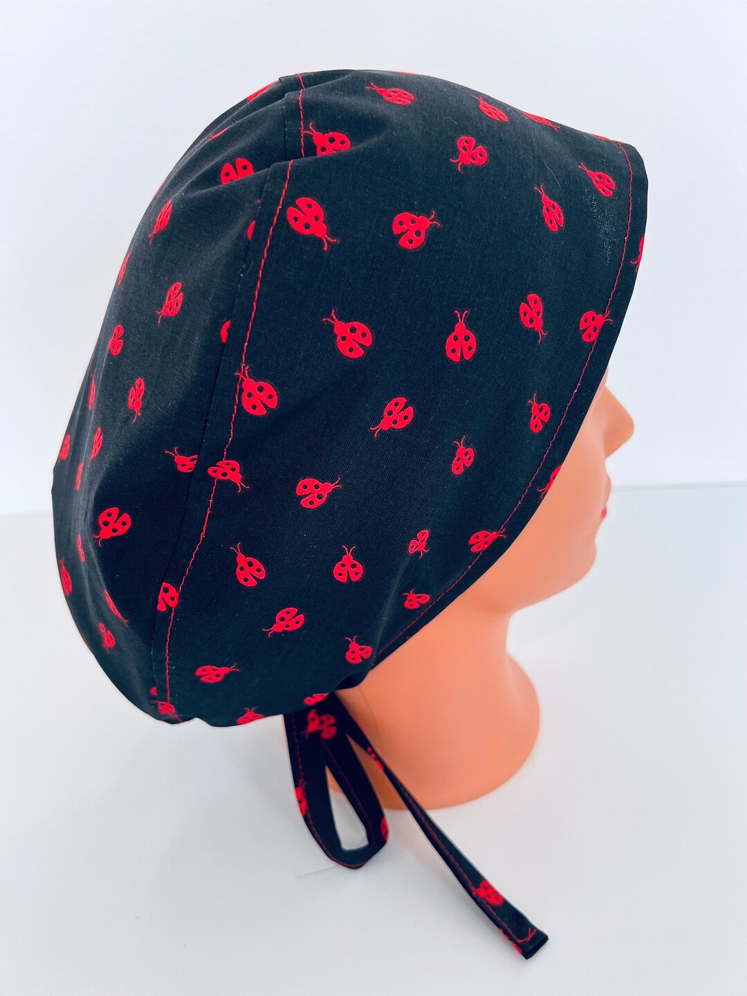 Lady Bug Stethoscope Scrunchie Cover, Love Bug Scrub Cap for Women ...