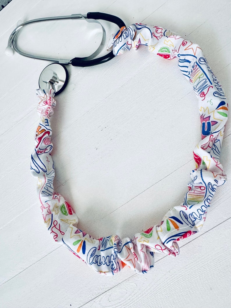 Positive Affirmations Graffiti Stethoscope Scrunchie Cover, Gift for ...