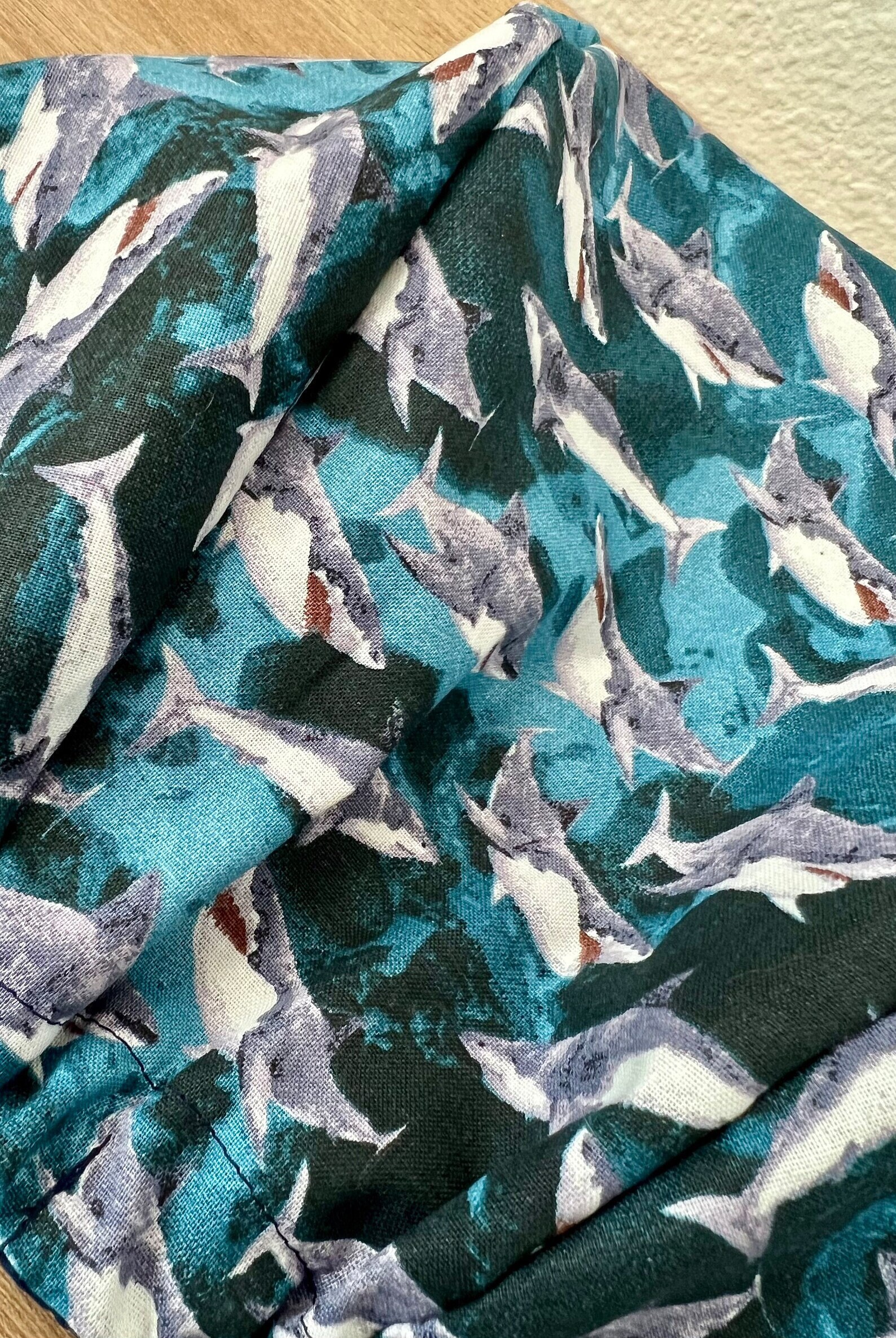 Shark Scrub Cap With Drawsting Ties, Men's Scrub Hat With Sharks, Jaws ...