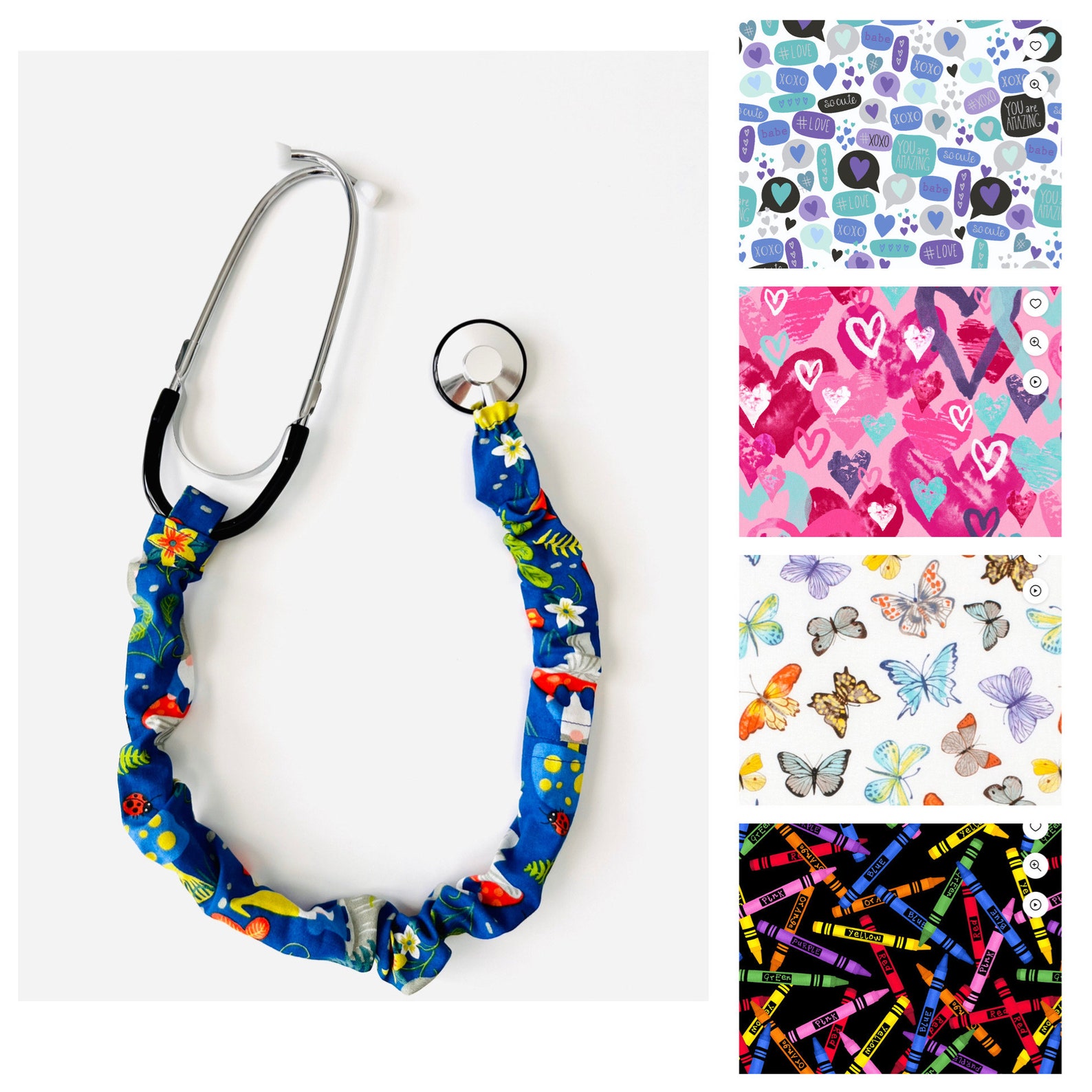 Cute Fun Printed Stethoscope Scrunchie Cover, Gift for Doctor or Nurse ...