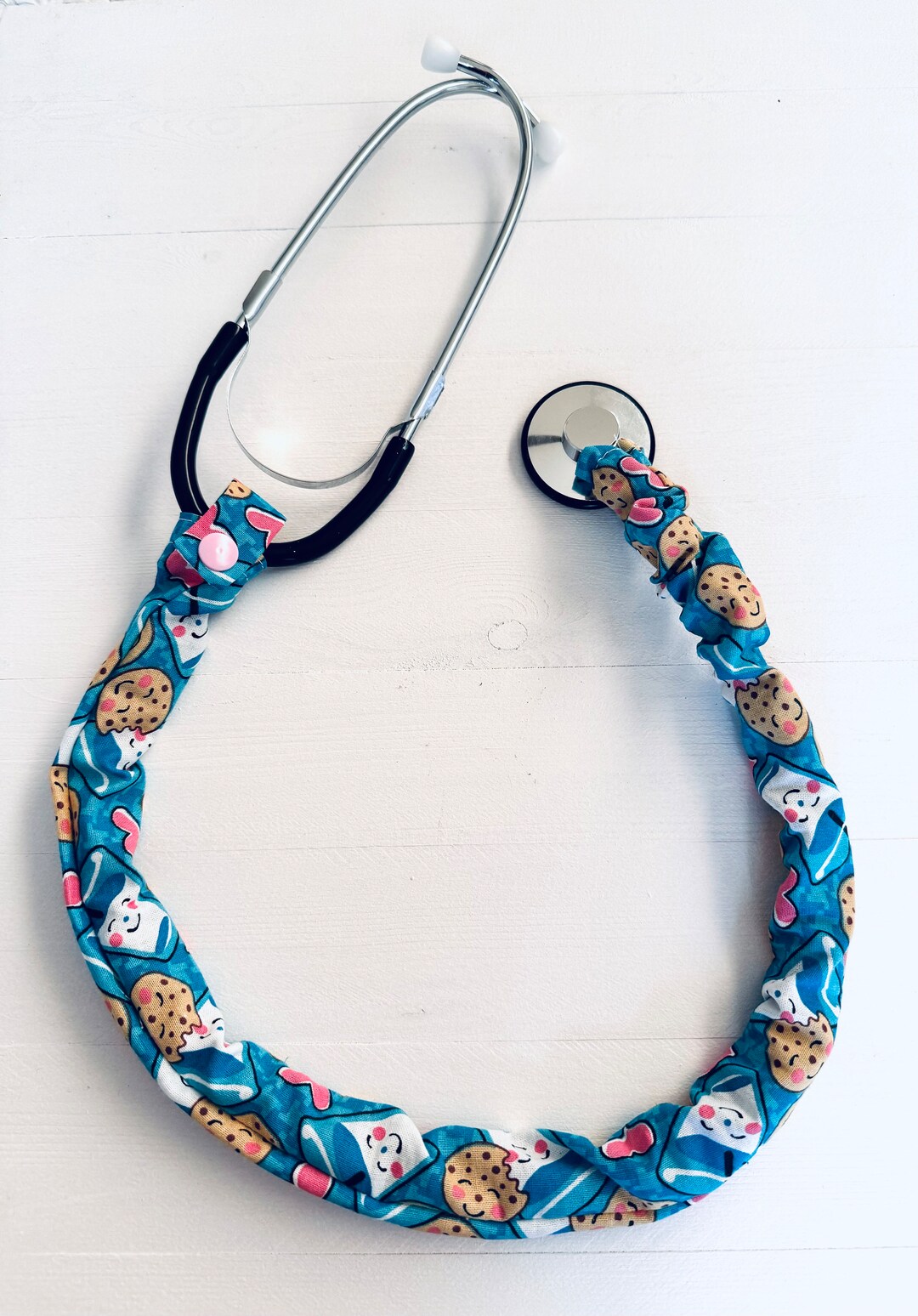 Milk & Cookies Valentine's Day Stethoscope Scrunchie, Stethoscope Sock ...