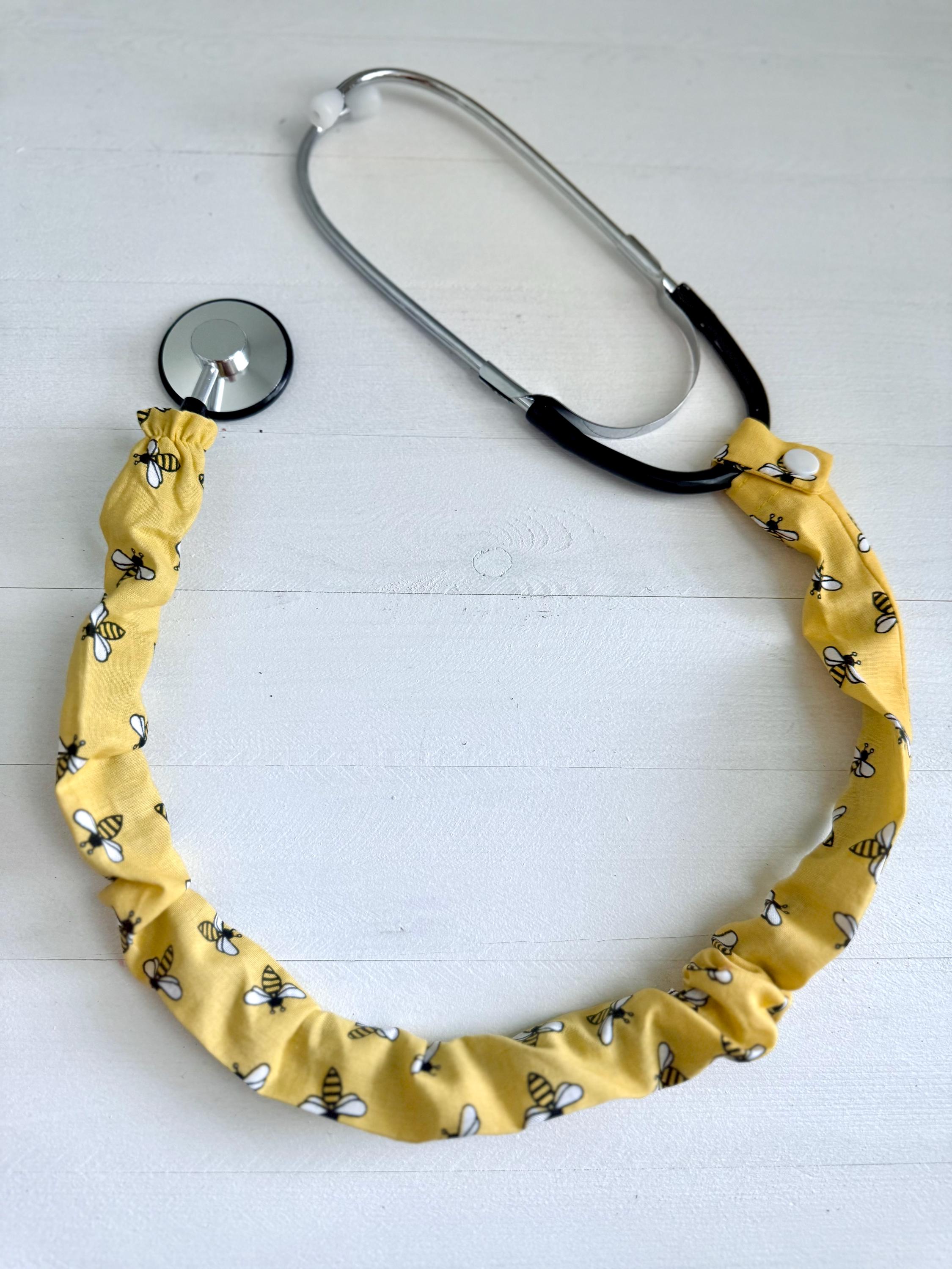 Bumblebee Stethoscope Scrunchie, Bee Happy Stethoscope Sock Sleeve ...