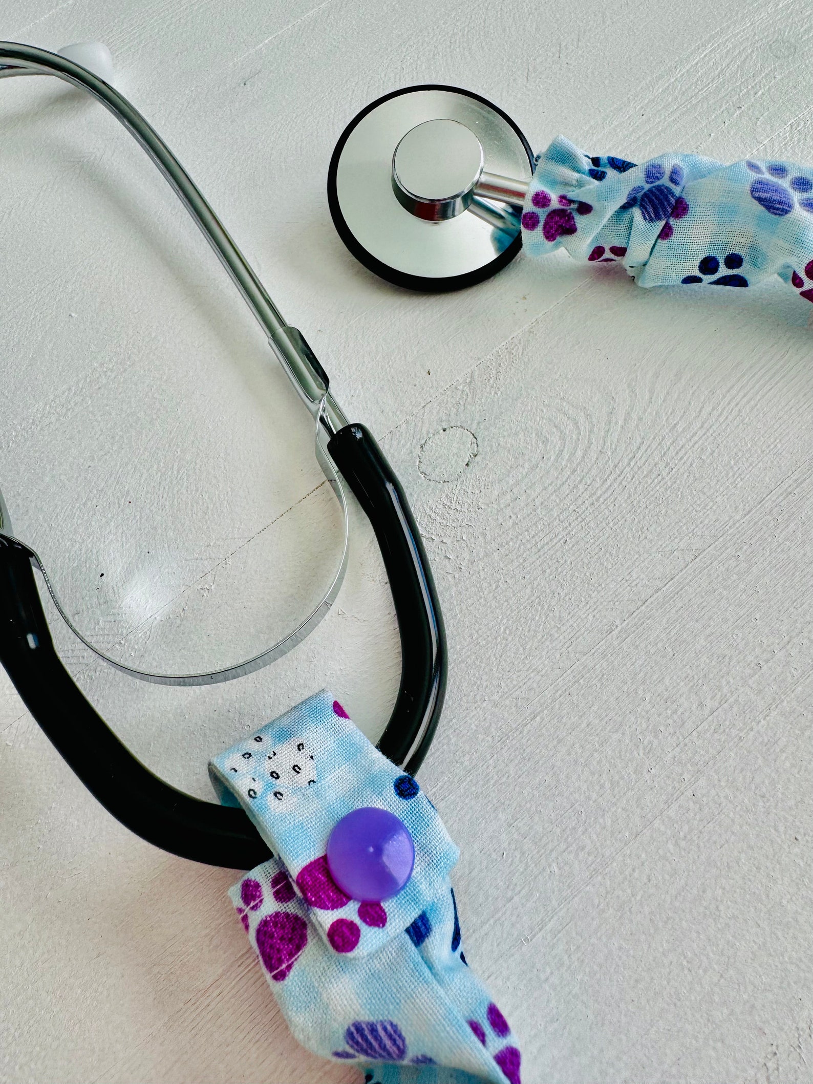 Paw Print Vet Tech Stethoscope Scrunchie Cover, Gift for Veterinarian ...