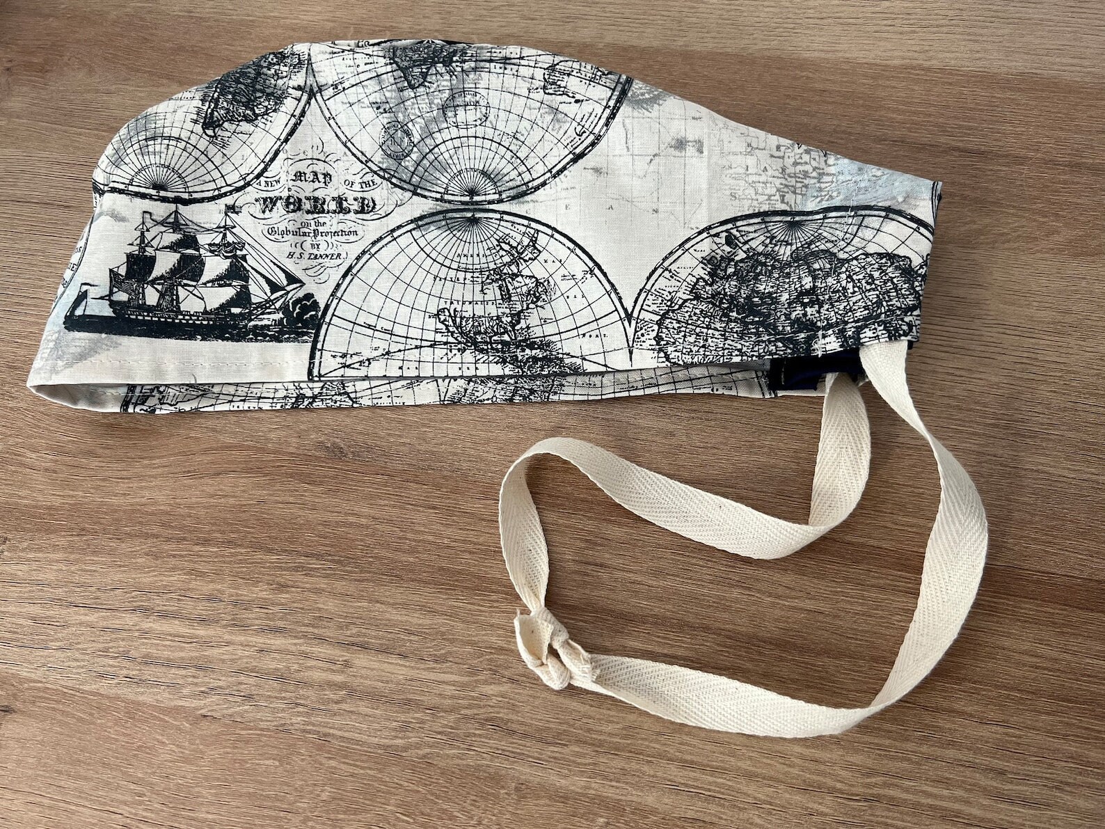 Sailor Print Scrub Cap, Scrub Caps With Ships, Nautical Scrub Hat, Mens ...