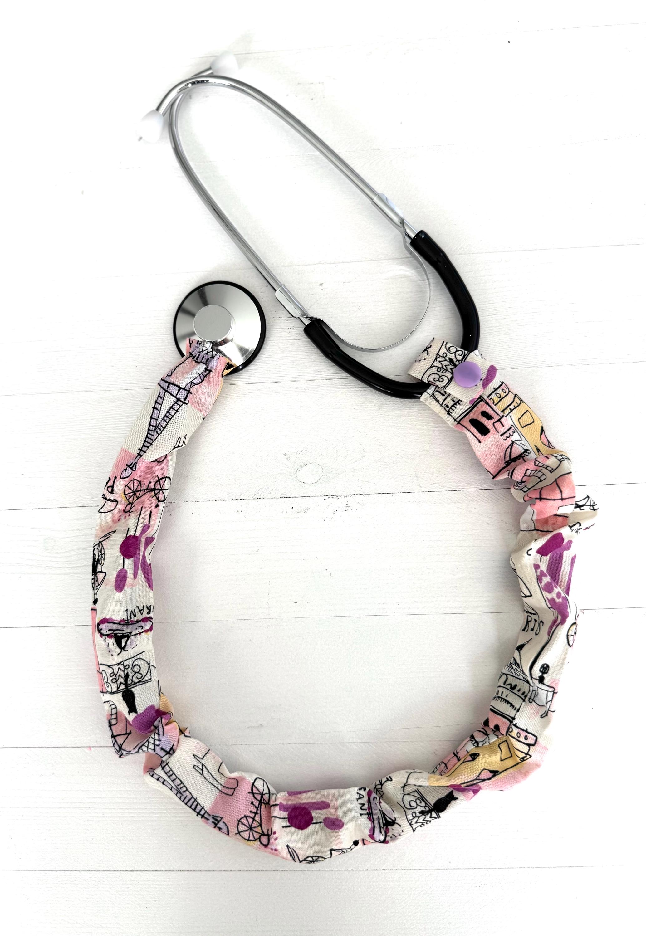 A Day in Paris Stethoscope Scrunchie Cover, Gift for Pediatrician ...