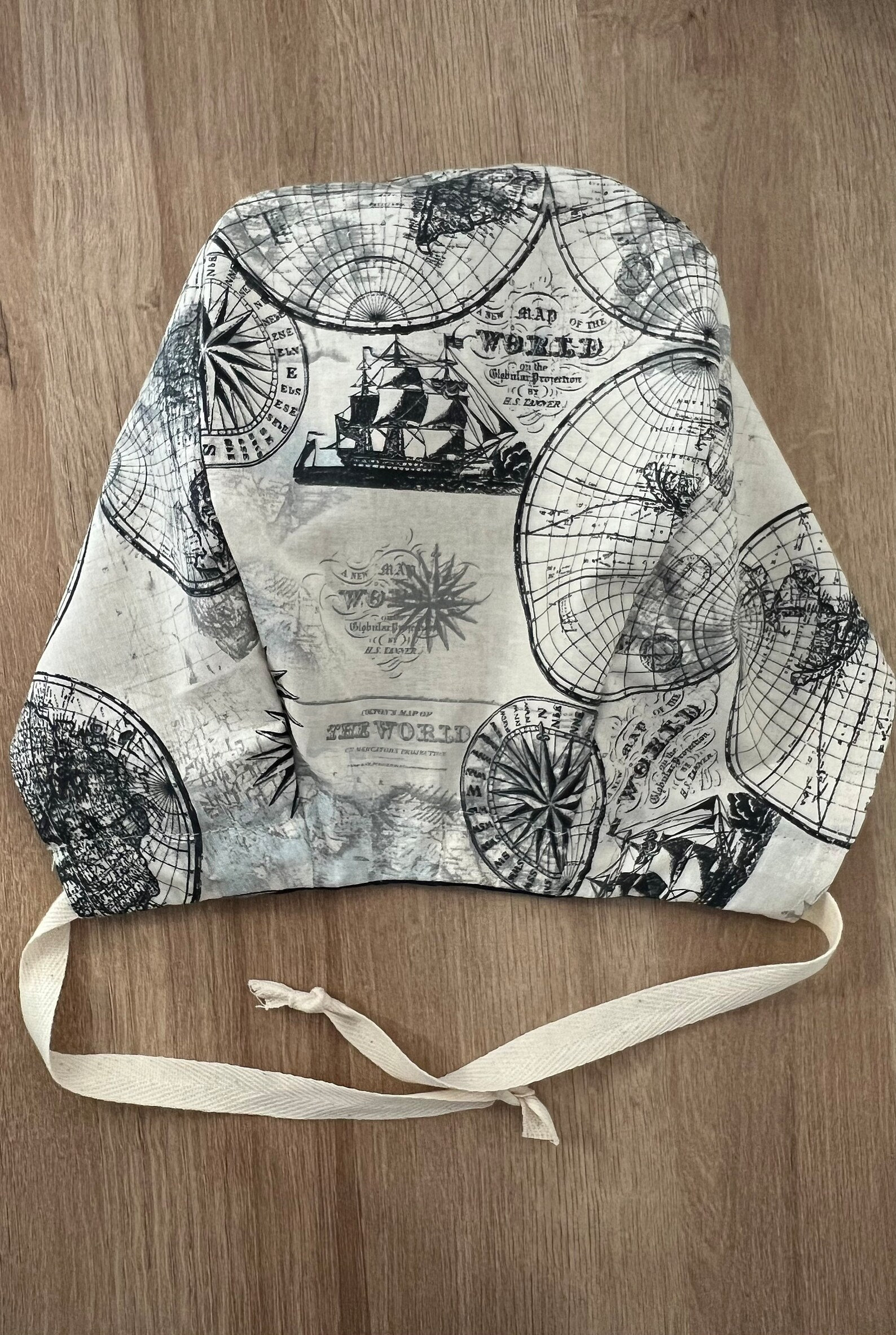 Sailor Print Scrub Cap, Scrub Caps With Ships, Nautical Scrub Hat, Mens ...