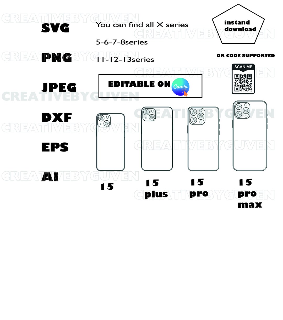Ultimate Phone Case Template Pack With 36 Design iPhone Sublimation ...