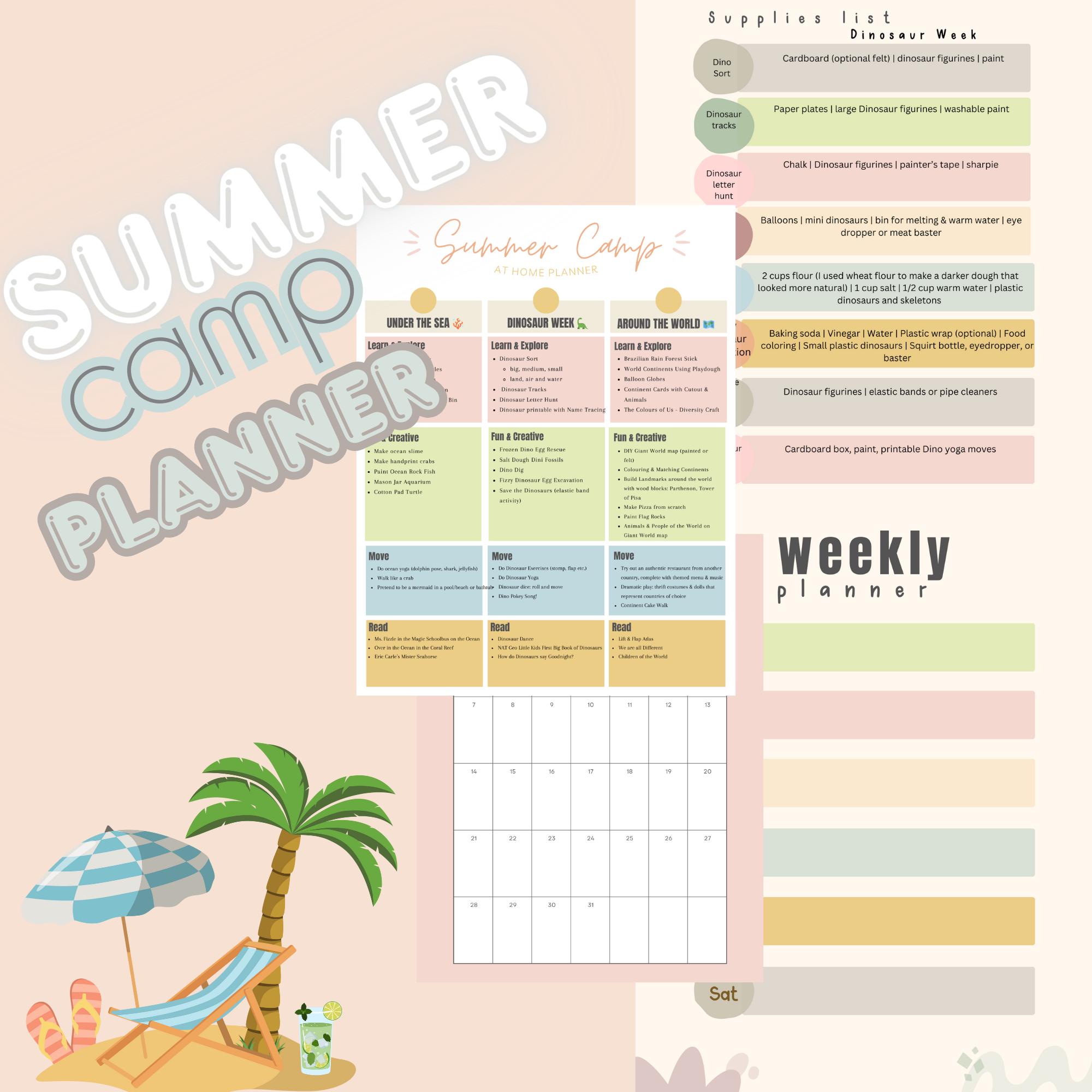 Summer Camp at Home | Summer Camp Daycare | Summer Curriculum | Summer ...