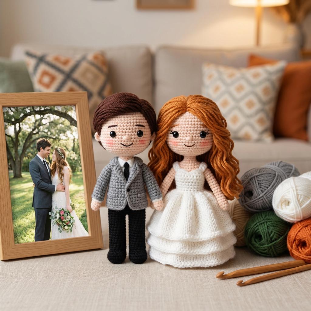 Family Portrait Doll, Personalized Family Crochet Plush Dolls, Handmade ...