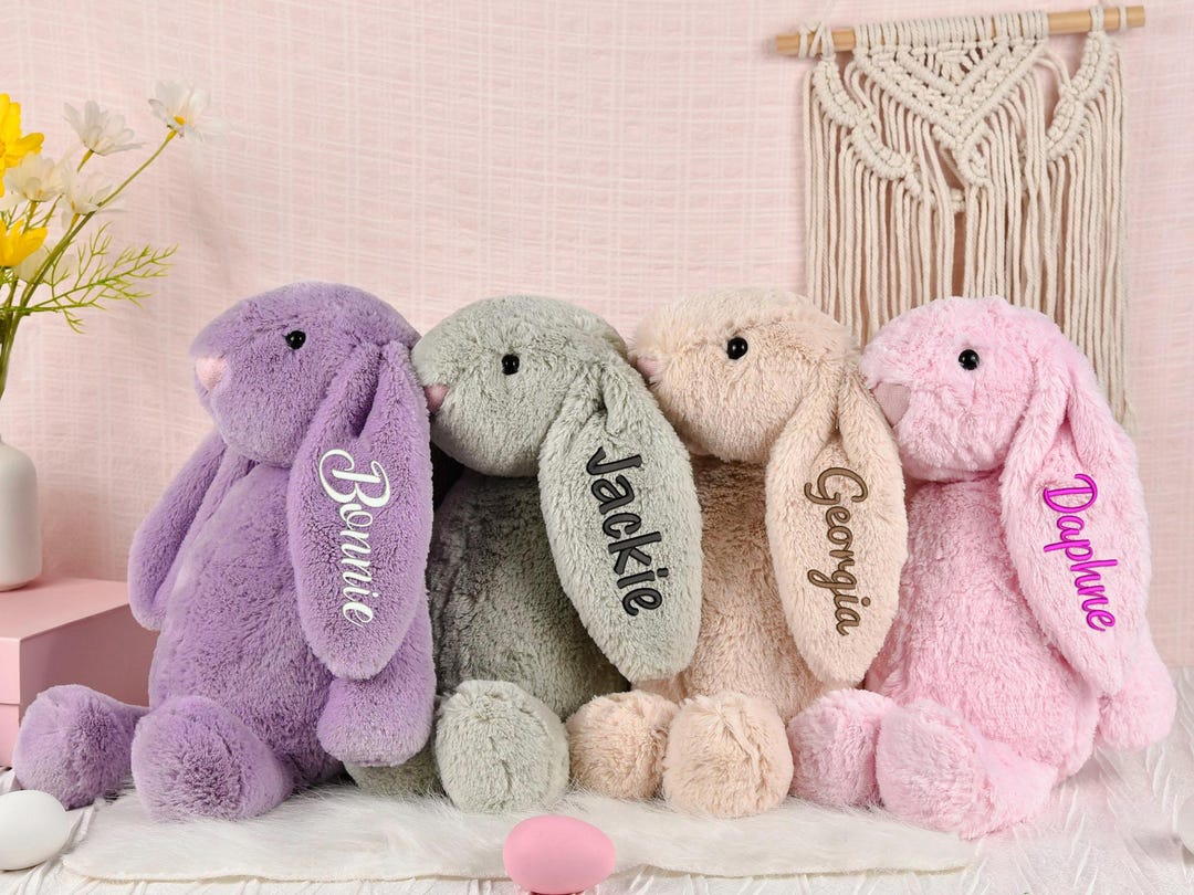 Embroidered Plush Bunny Rabbit,personalized Bunny Rabbit,monogrammed ...
