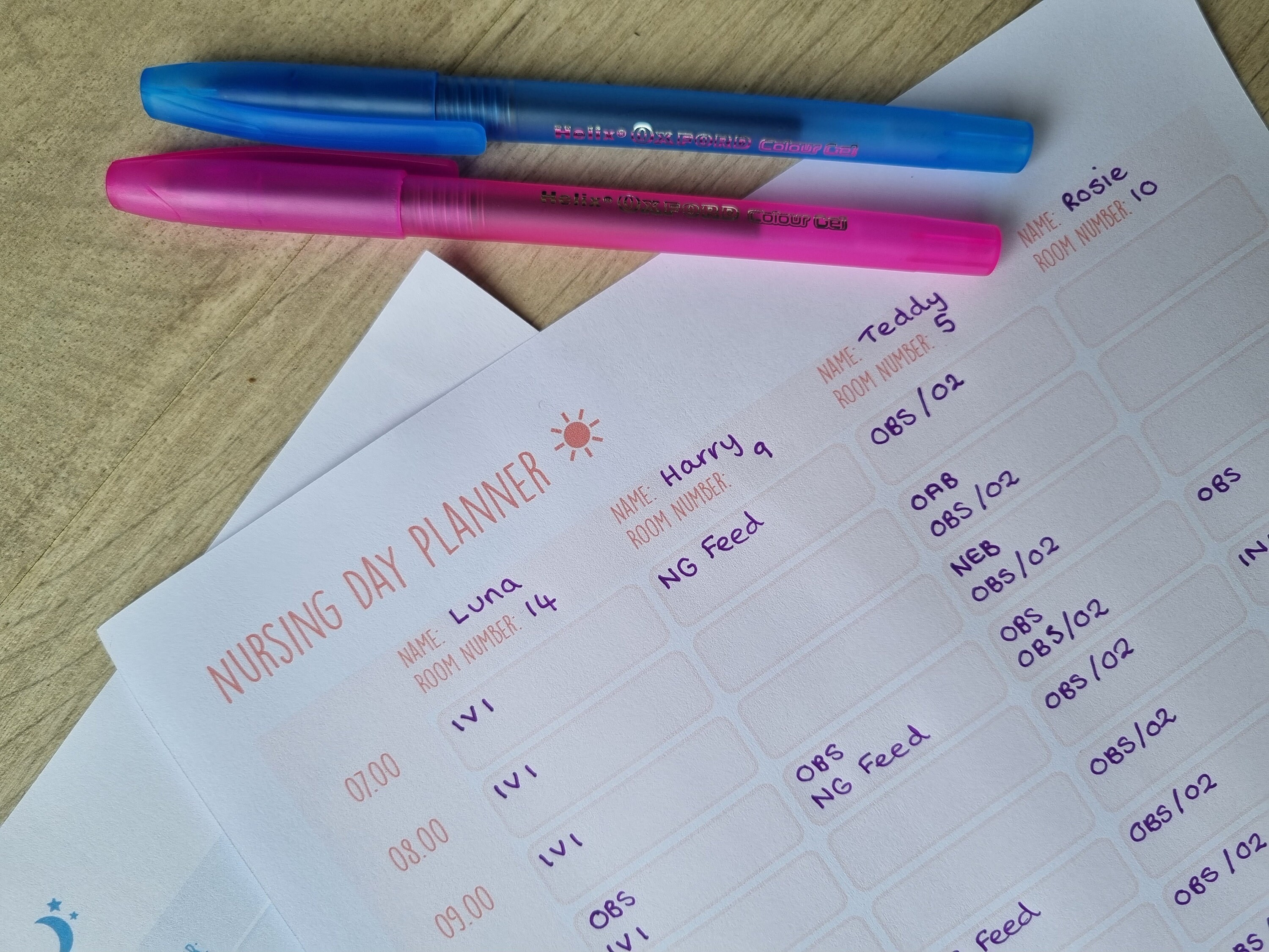 DIGITAL Day and Night Shift Planner for Nurses - 12 Hour Shift - Hourly ...