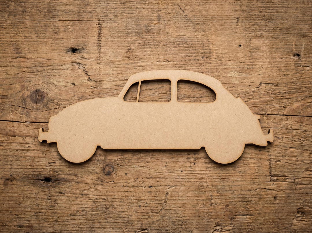 Beetle Car Wood Cutout, Unfinished MDF Shape, DIY Craft Supply - Etsy