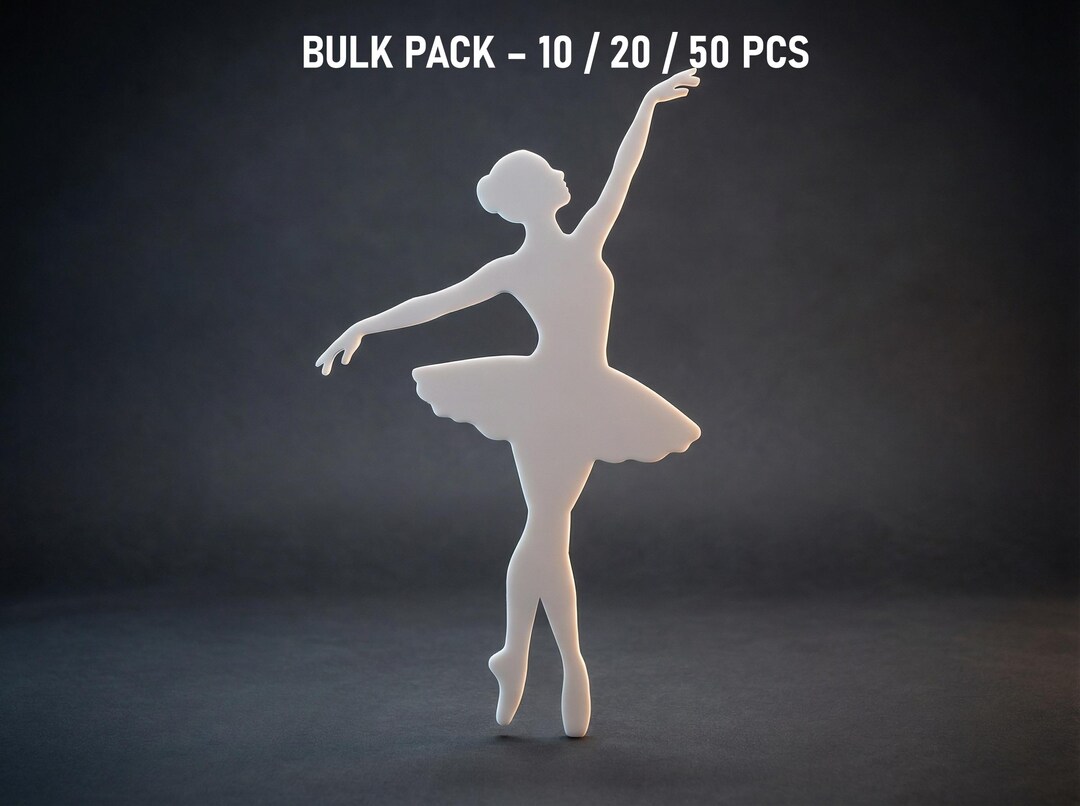 Ballerina Acrylic Cutout – Bulk Pack 10, 20, 50 Pcs – Ballet Dancer ...