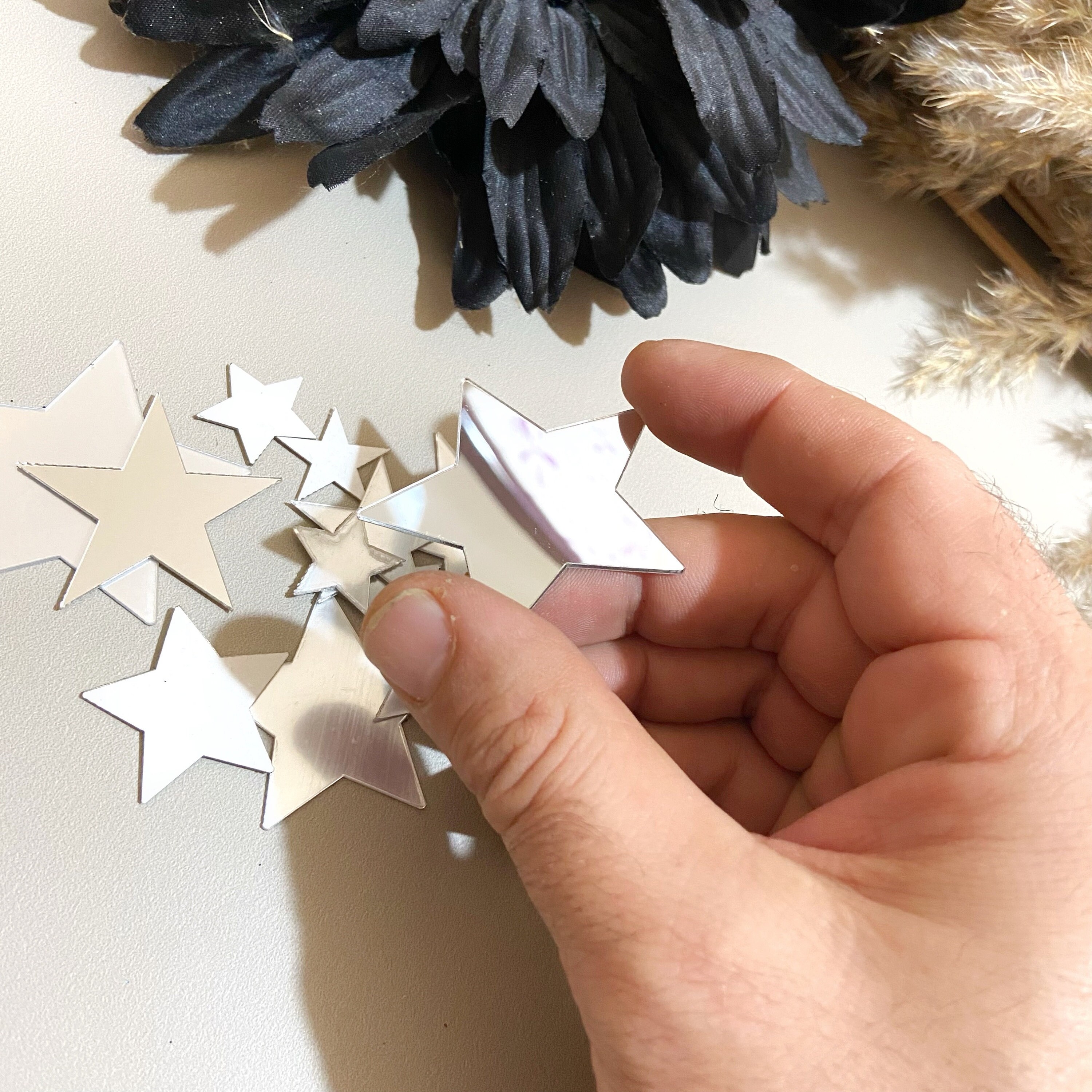 Mirror Stars Bulk Sale 10,20,30 Packs Christmas Craft Blanks . Silver ...
