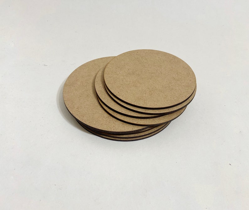 Raw Round Circles. 2,3,4,5,6 Cm Diameter MDF (3mm Thickness) Mdf ...