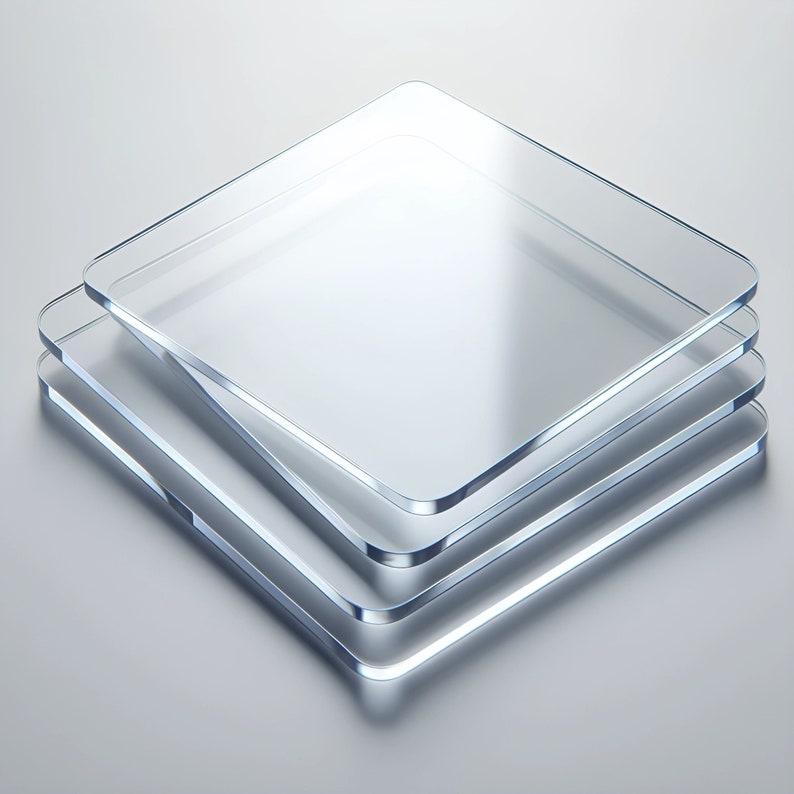 Clear Acrylic Squares With Rounded Edges - 2mm Thick - Bulk Sale in ...