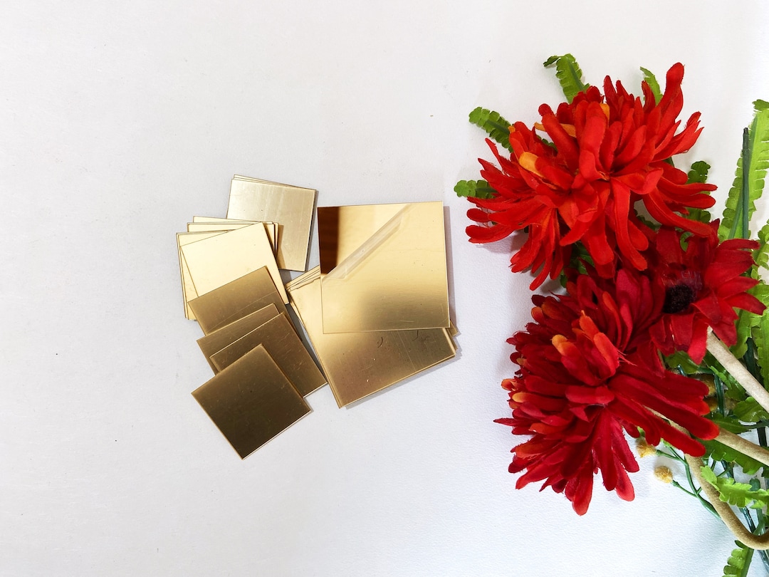 Square Shaped Gold Mirror Acrylic Blank - Bulk Sale in Packs of 40 ...