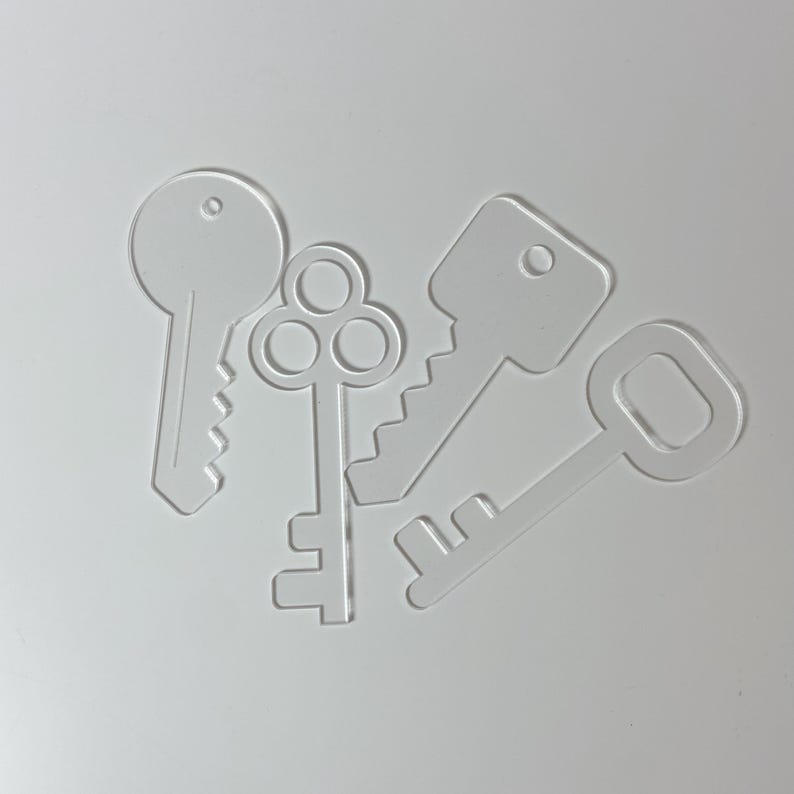 Clear Acrylic Key Shape: DIY Keychain Blanks - Etsy