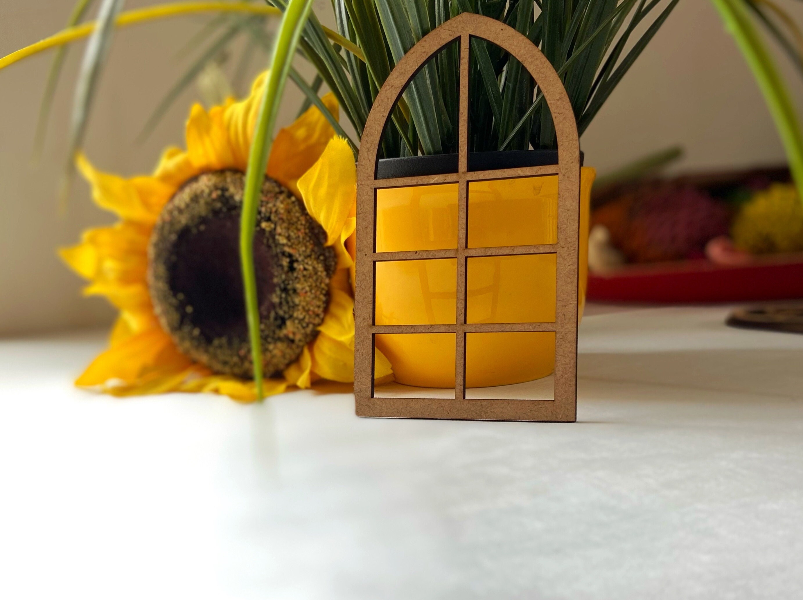 Miniature Wooden Church Window: Gothic Arch MDF Plywood Dollhouse ...