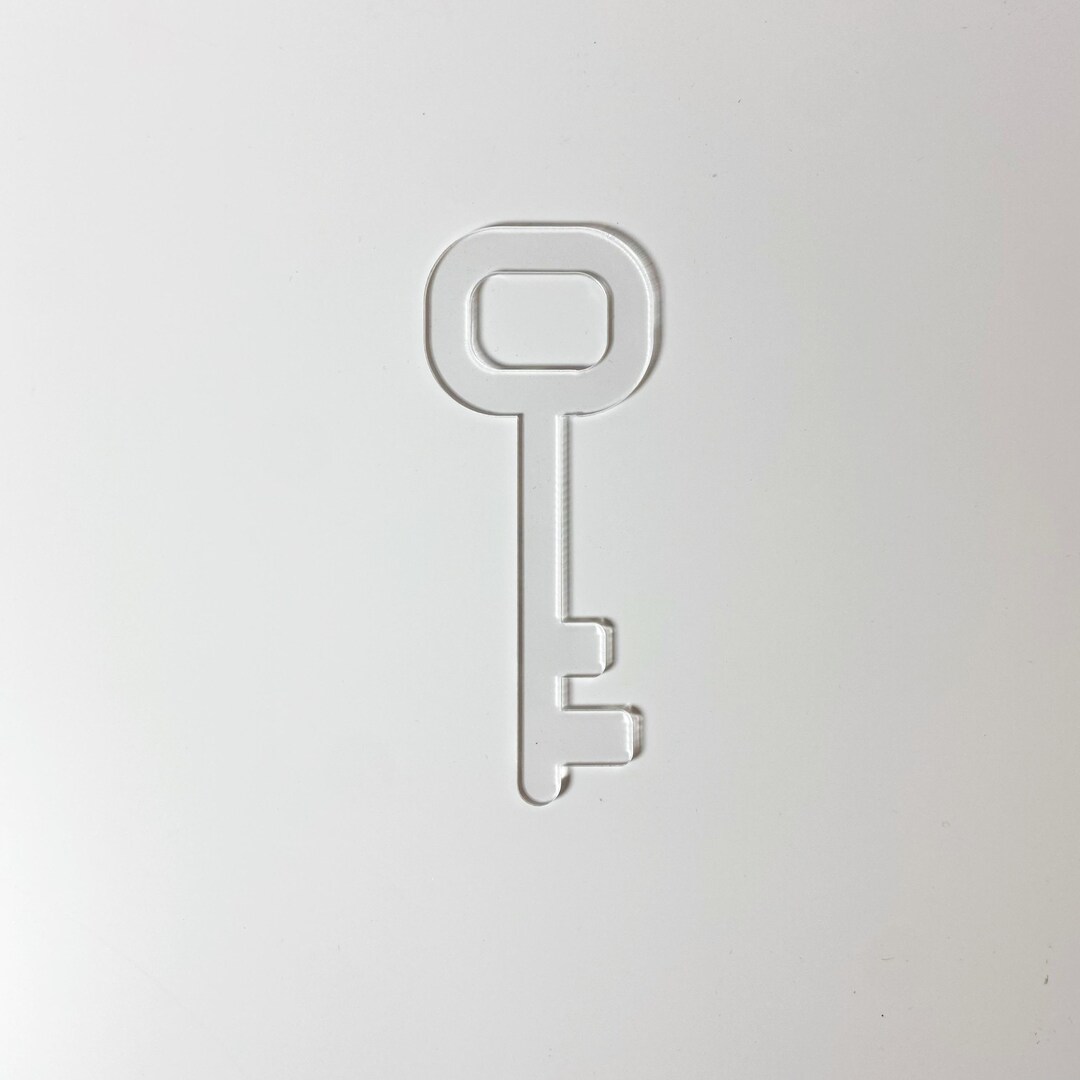 Blank Acrylic Key Shape. Keychain in Key Shape. Clear Acrylic Key Form ...