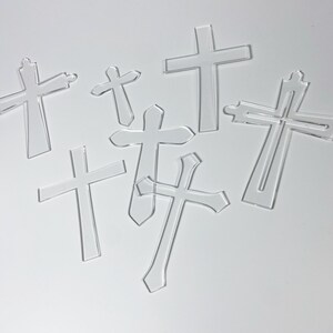 25 Blank Crosses, Blank Acrylic Cross, Acrylic Cross Blank, Keychain ...
