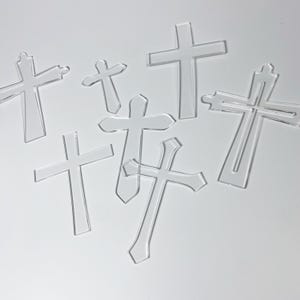 Clear Acrylic Cross Blank: DIY Craft Supplies, Ornaments - Etsy