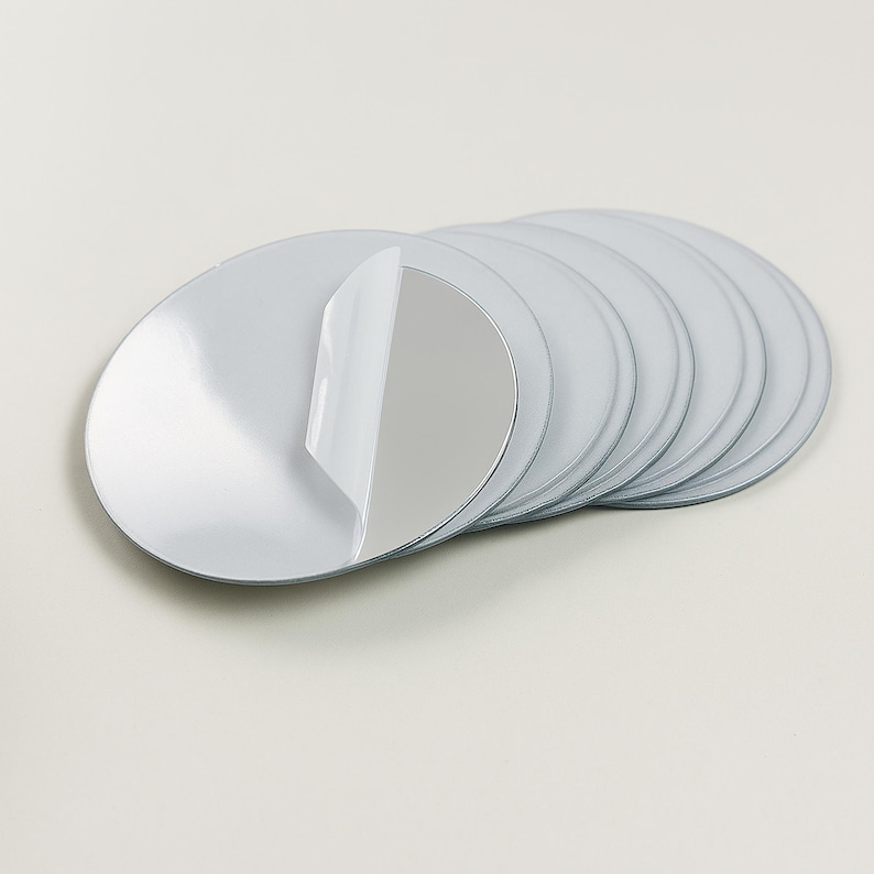 Round Acrylic Craft Mirrors: 1mm Thin, Self-adhesive - Pack of 10 - Etsy