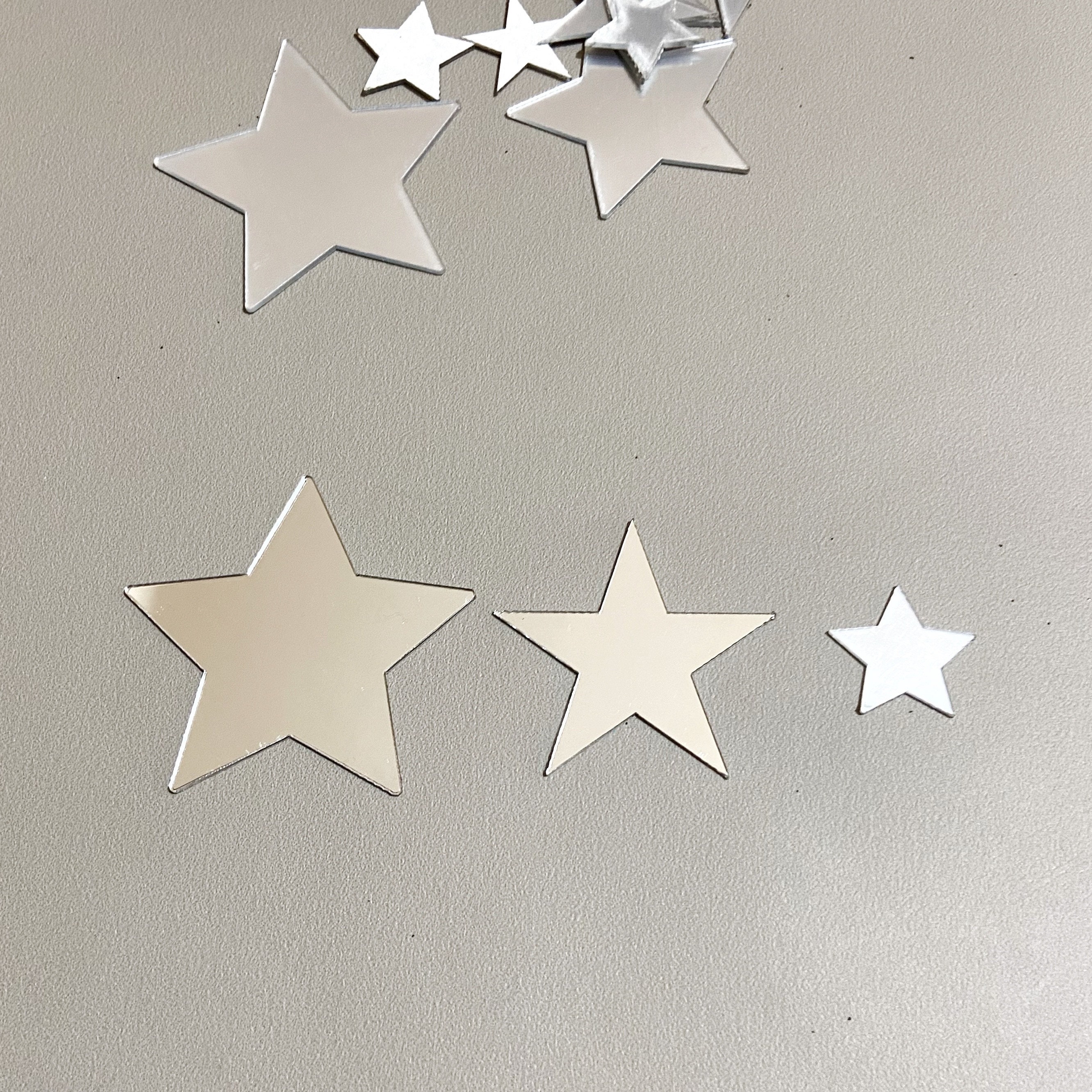 Mirror Stars Bulk Sale 10,20,30 Packs Christmas Craft Blanks . Silver ...