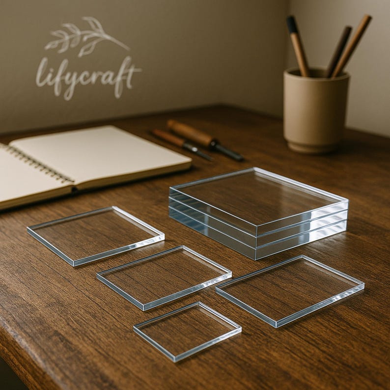 Clear Acrylic Squares: 2-5mm Thick Plexiglass Shapes - 10 Pack - Etsy