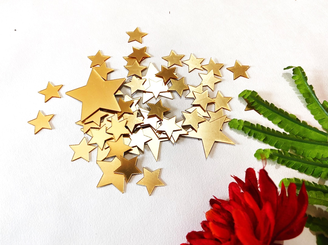 Self-adhesive Gold Star Mirrors - Bulk Sale - 10,20,30 Packs - Star ...