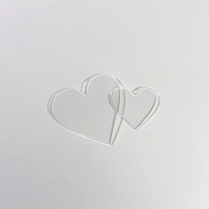 Clear Acrylic Heart Blanks: DIY Wedding Crafts & Decorations - Etsy