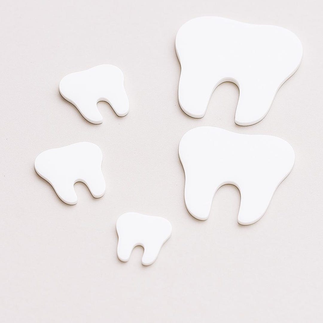 100 X White Acrylic Tooth Shape | Kids Dental Clinic Decor | Tooth ...