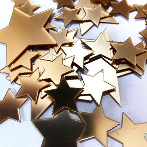 Self-adhesive Gold Star Mirrors - Bulk Sale - 10,20,30 Packs - Star ...