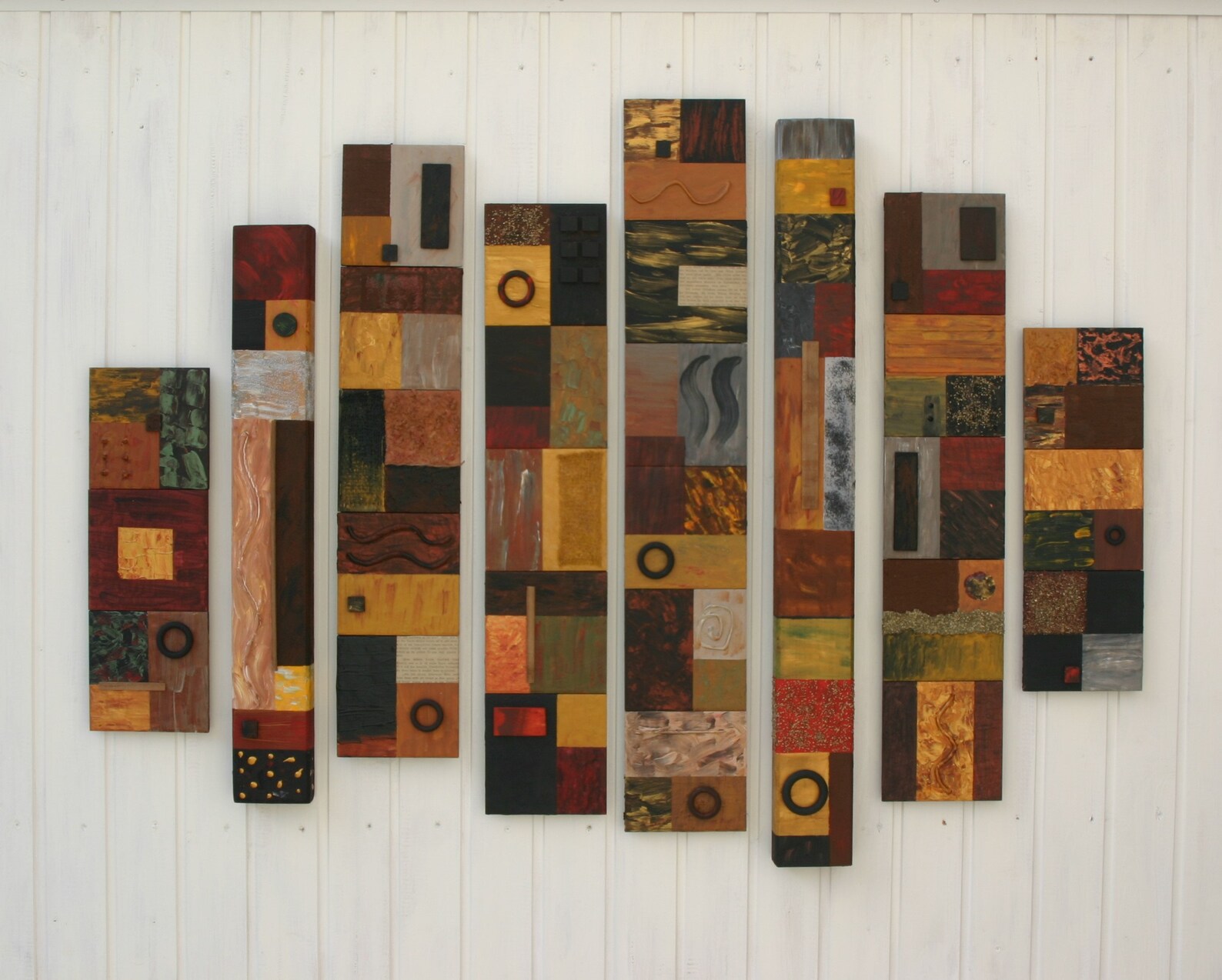 Harmony 1-8 Original Mixed Media Collage Urban Upcycling Assemblage ...