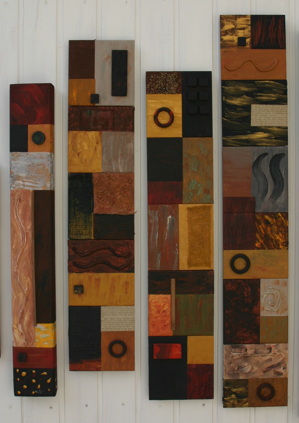 Harmony 1-8 Original Mixed Media Collage Urban Upcycling Assemblage ...
